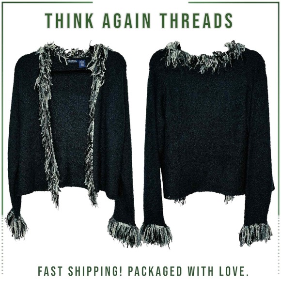 Wind River | Sweaters | Wind River Fringe Trim Openfront Cardigan ...